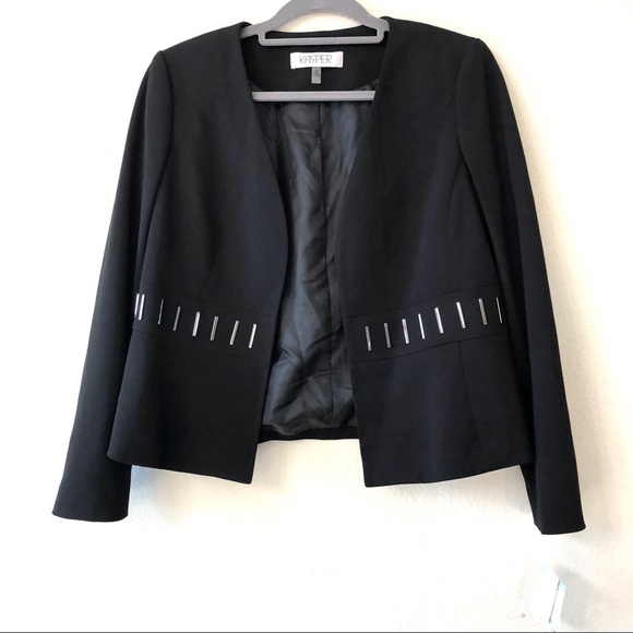 Kasper | Jackets & Coats | Nwt Kasper Flyaway Hardware Open Blazer ...